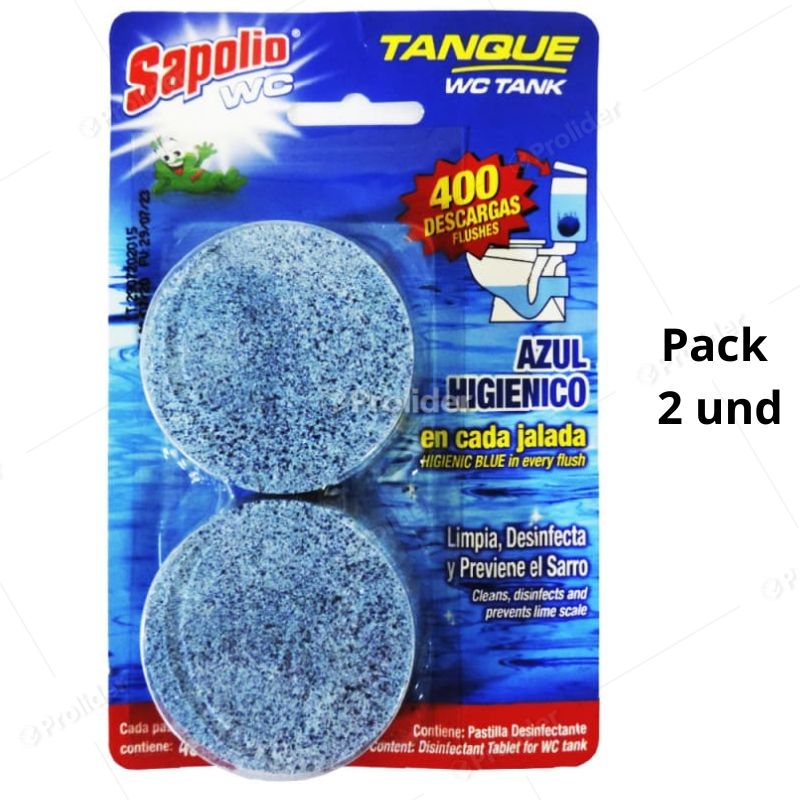 Comprar Pastilla Tanque WC Sapolio 45 gr Azul Paquete x 2 unidades en ...