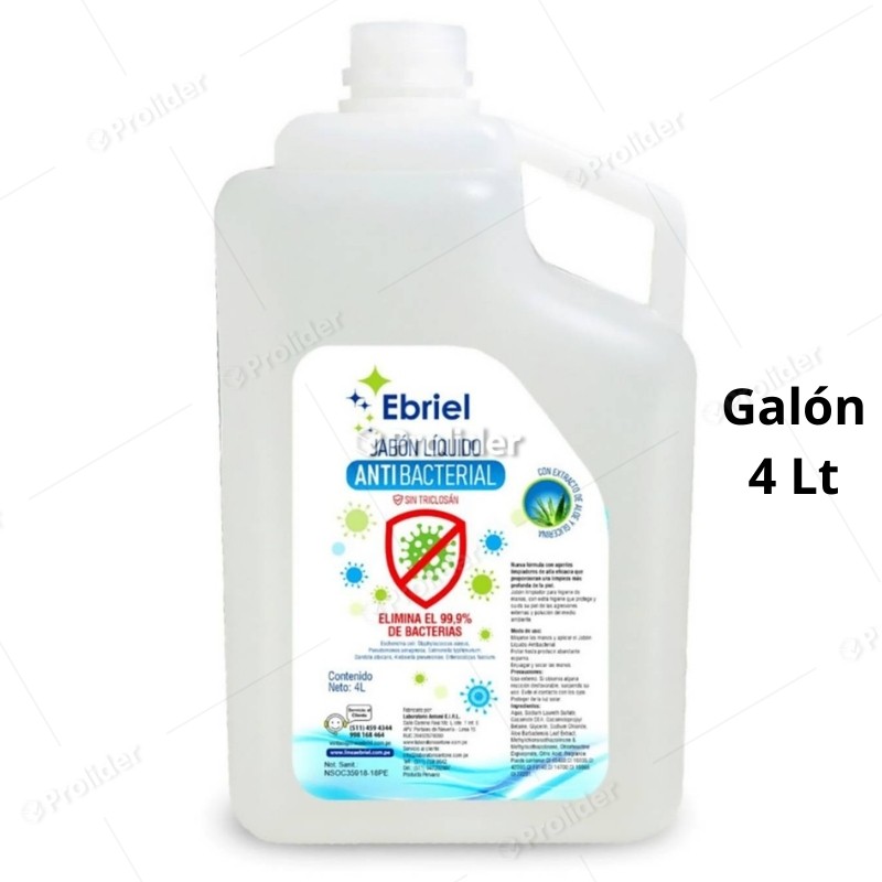 Comprar Jabón Líquido Ebriel Bac Ebriel Galón 4 Litros Sin Triclosan en Lima Distribuidora ...