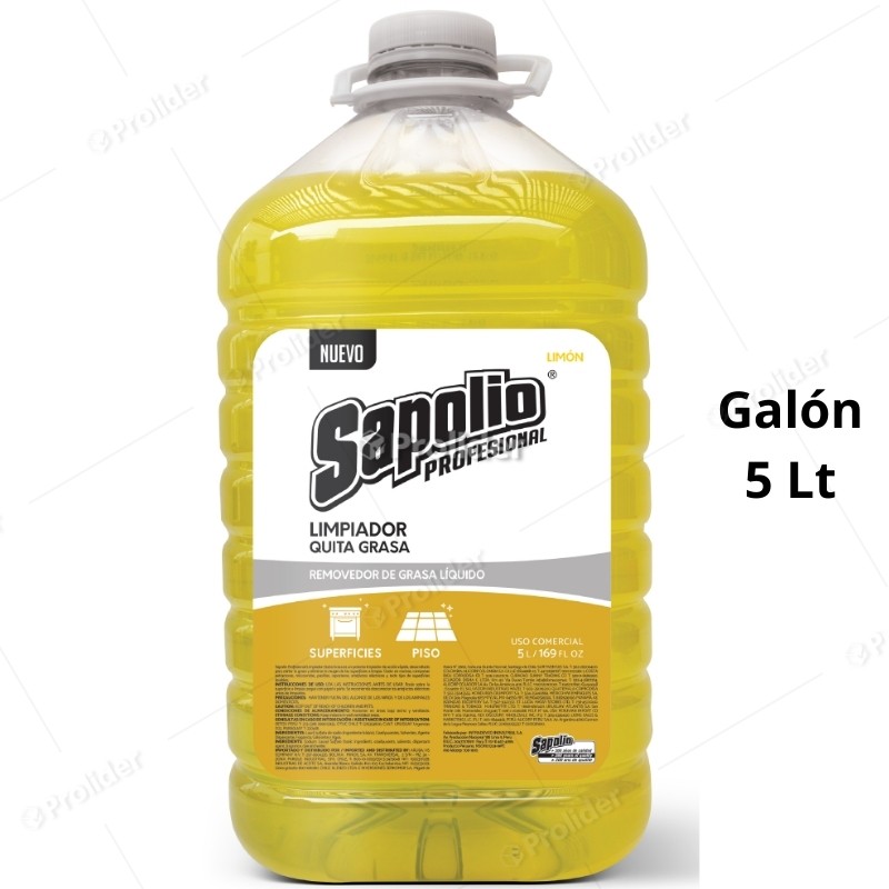 Comprar Sacagrasa Sapolio Galón 5 Litros Limón en Lima Distribuidora ...
