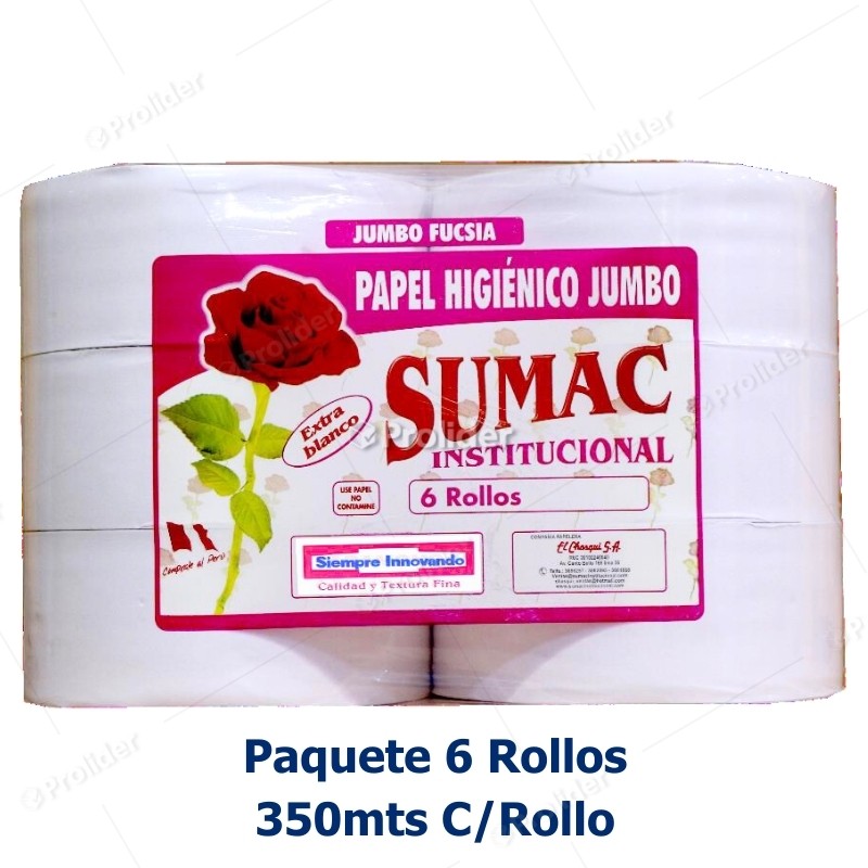 Comprar Papel Higienico Jumbo Sumac Liso Et Fucsia X 6 Rollos En Lima