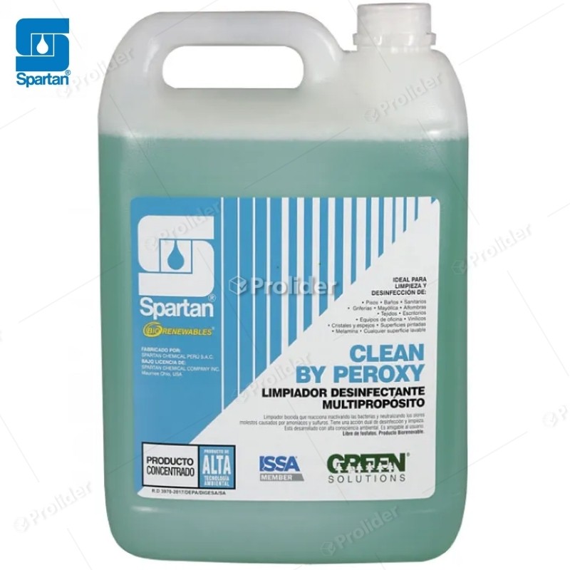 Comprar Desinfectante Clean By Peroxy Spartan PH Neutro Multiusos Galón ...
