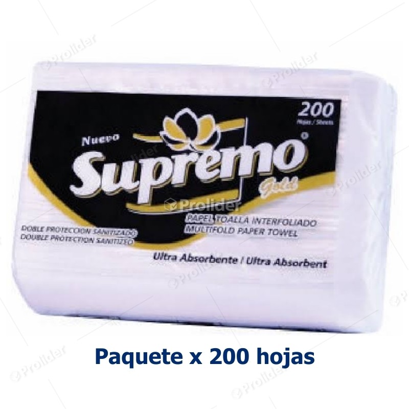 Comprar Paquete Papel Interfoliado Supremo Blanco Una Hoja x 200 ...
