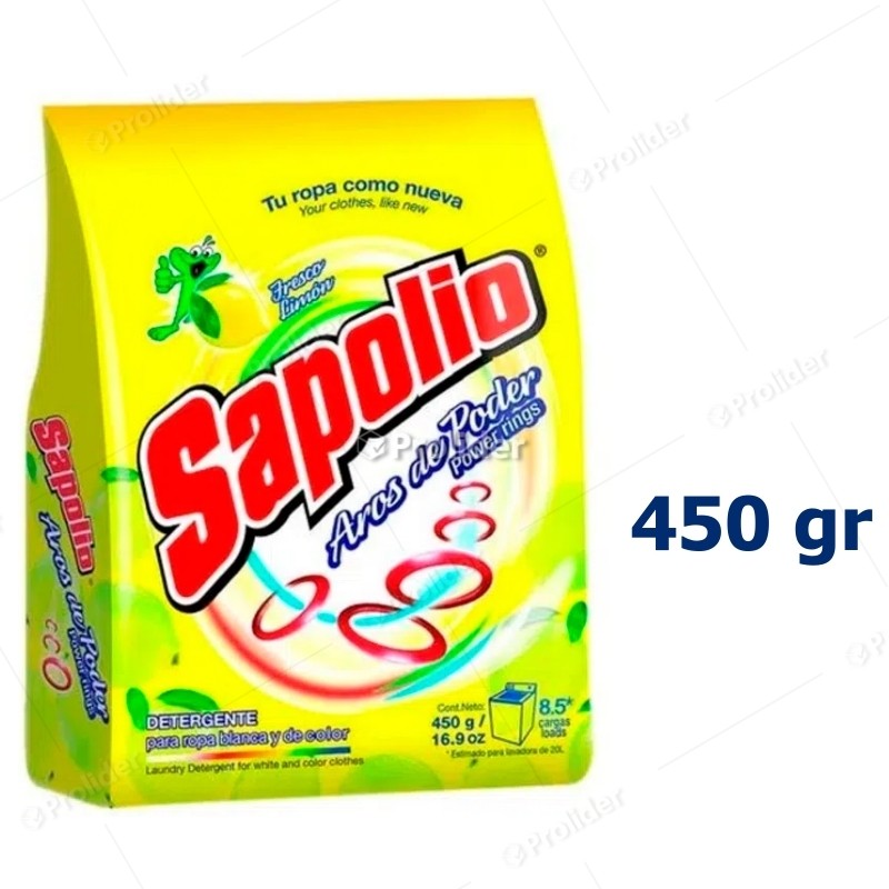 Comprar Detergente en Polvo Sapolio Bolsa 430 gr Limón (Amarillo) en ...