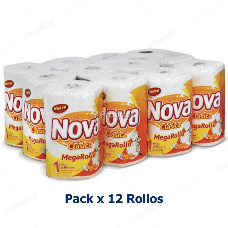 Comprar Papel Toalla Megarollo Nova Paquete x 12 Rollos Doble Hoja en ...