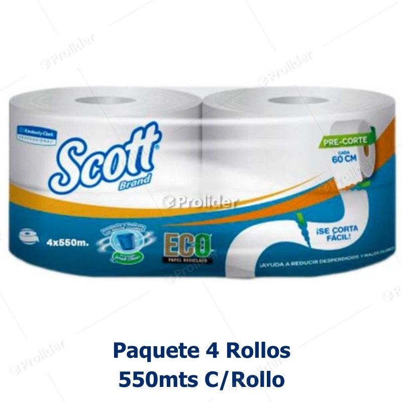 Comprar Papel Higiénico Jumbo Scott 550 Metros Paquete x 4 Rollos en ...